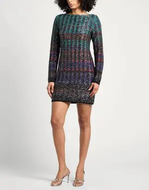 Missoni Mini Dress Deep Teal Size Polyamide, Viscose, Polyester