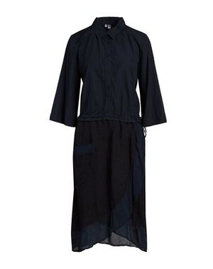 European Culture Midi Dress Size Cotton, Linen, Lycra - Blue