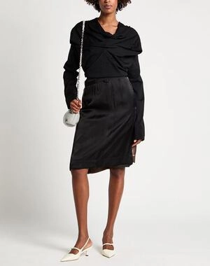 MAISON MARGIELA Midi Skirt Khaki Size Polyester, Wool, Acetate, Cupro
