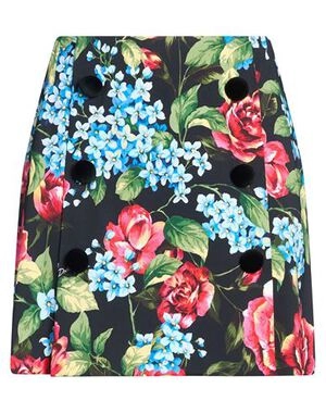 Dolce & Gabbana Polo Bear High-pile Fleece Half-zip Mini Skirt Size Viscose, Elastane - Black