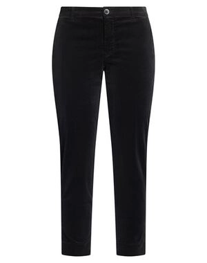 120% Lino Pants Size Cotton, Elastane - Black