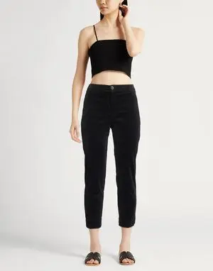 120% Lino Pants Size Cotton, Elastane - Black