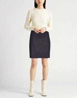 Peserico Mini Skirt Midnight Size Virgin Wool, Polyamide