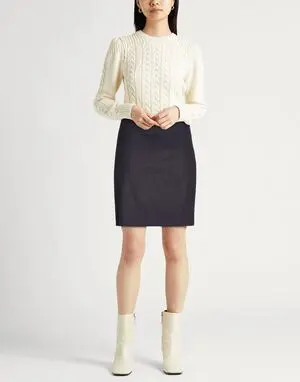 Peserico Mini Skirt Midnight Size Virgin Wool, Polyamide