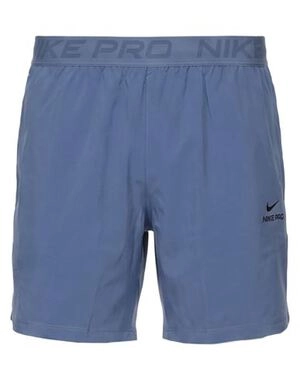 Nike Shorts & Bermuda Shorts Slate Size Polyester, Elastane - Blue