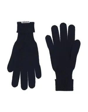 JIL SANDER Gloves Midnight Size Cashmere, Elastane