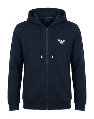Emporio Armani Man Sweatshirt Military Green Size M Cotton, Polyester Blue