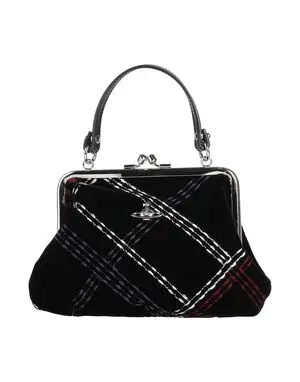 VIVIENNE WESTWOOD Granny Frame Purse Handbag Textile Fibers - Black