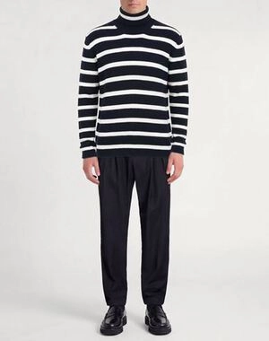 Emporio Armani Turtleneck Midnight Size Virgin Wool, Cotton - Blue