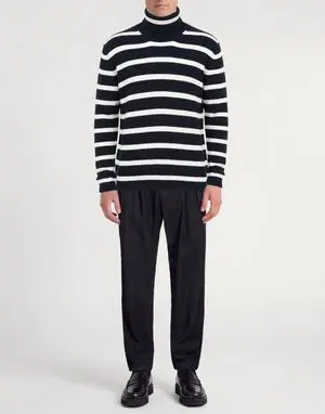 Emporio Armani Turtleneck Midnight Size Virgin Wool, Cotton - Blue