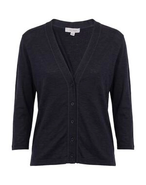 Crossley Cardigan Midnight Size Virgin Wool - Blue