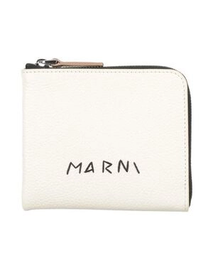 Marni Cardholder Ivory Cow Leather, Ovine Leather - White