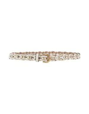 Rag & Bone Belt Size Leather, Metal - Off White