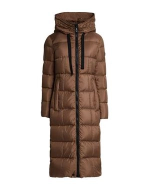 Peuterey Woman Puffer Military Green Size 2 Polyester Light Brown