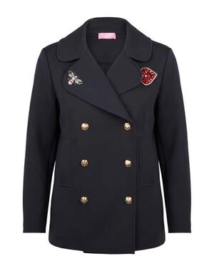LA FILLE DES FLEURS Overcoat & Trench Coat Size Polyamide, Elastane - Black