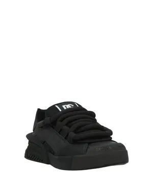 Dolce & Gabbana Snk Sneakers Size Calfskin, Viscose, Polyester, Lambskin, Polyurethane - Black