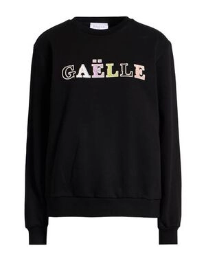 GAELLE PARIS Sweatshirt Size Cotton, Polyester, Elastane - Black