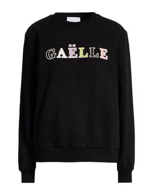 GAELLE PARIS Sweatshirt Size Cotton, Polyester, Elastane - Black