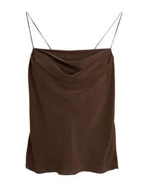 Balmain Top Chocolate Size Silk - Brown