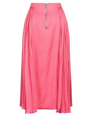 Balmain Midi Skirt Fuchsia Size Silk, Viscose