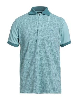 Peuterey Man Polo Shirt Marigold Size M Polyamide, Elastane Turquoise