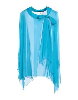 Alberta Ferretti Top Deep Teal Size Silk