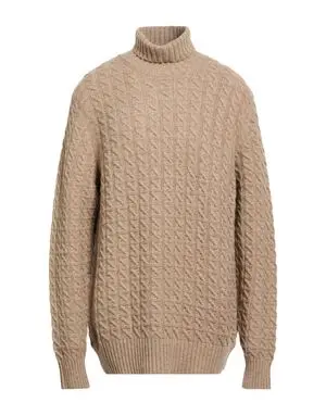 ZANONE Turtleneck Light Brown Size Alpaca Wool, Polyamide