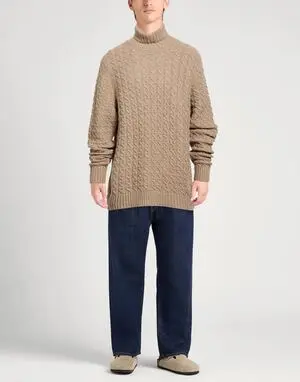 ZANONE Turtleneck Light Brown Size Alpaca Wool, Polyamide