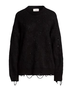 LANEUS Sweater Size Merino Wool, Polyester, Mohair Wool, Nylon, Wool - Black