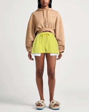 GAELLE PARIS Shorts & Bermuda Shorts Lime Size Cotton, Polyester