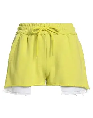 GAELLE PARIS Shorts & Bermuda Shorts Lime Size Cotton, Polyester