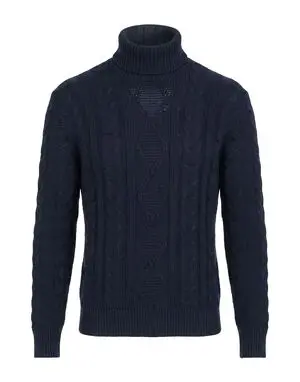 SELECTED Turtleneck Midnight Size Cotton - Blue
