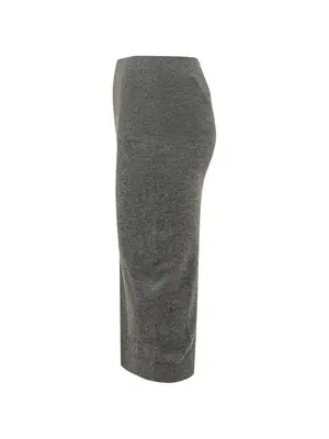 Stella McCartney Wool Midi Skirt - Grey