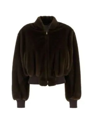 Stella McCartney Faux-fur Bomber Jacket - Brown