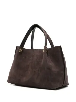 Valentino Garavani Vlogo Signature Large Suede Leather Tote