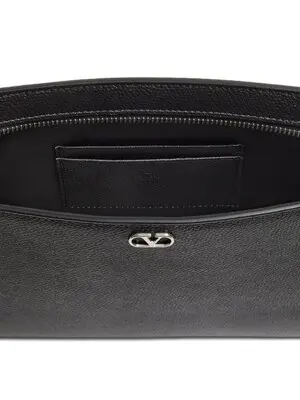 Valentino Garavani Vlogo Signature Leather Pouch