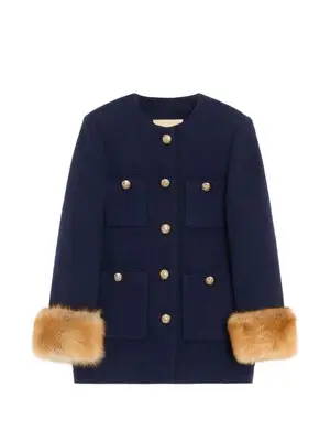 Valentino Garavani Wool Caban Coat - Blue