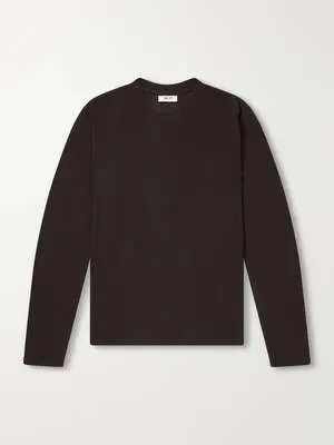 Nn07 Clive Waffle-knit Cotton And Modal-blend T-shirt - Brown