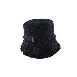 SIBI HATS Diana Cotton Tweed Bucket Hat - Black