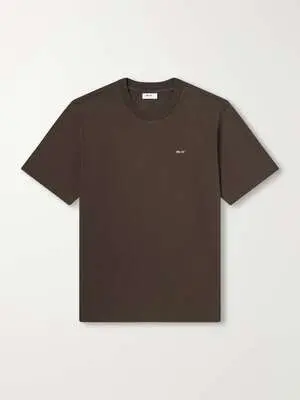 Nn07 Adam 3209 Logo-embroidered Pima Cotton-jersey T-shirt - Brown