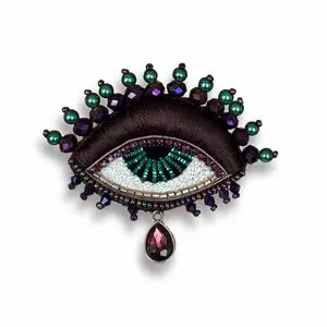 VETKA Talisman Eye Brooch – Shadow Oracle - Brown