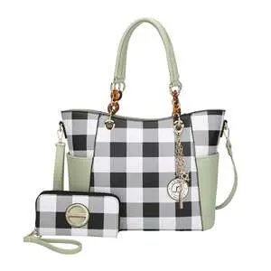 MKF COLLECTION BY MIA K. Bonita Tote Bag & Wallet Set Mint - Green