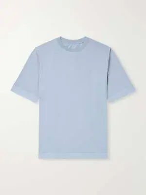 CASEY CASEY Felix Garment-dyed Cotton-jersey T-shirt - Blue
