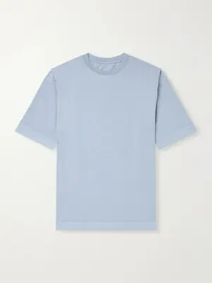 CASEY CASEY Felix Garment-dyed Cotton-jersey T-shirt - Blue