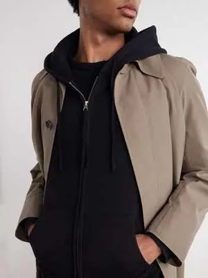 NILI LOTAN Brian Cotton-jersey Zip-up Hoodie