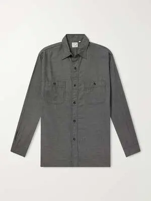 ORSLOW Checked Cotton And Tencel™ Lyocell-blend Flannel Shirt - Gray