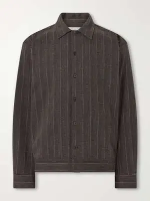 Nn07 Reed 50091 Striped Cotton-blend Overshirt