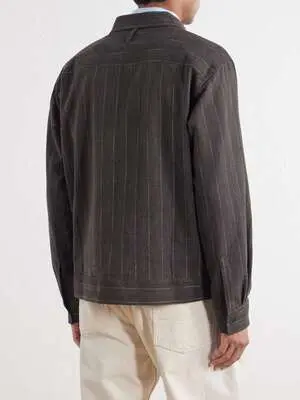 Nn07 Reed 50091 Striped Cotton-blend Overshirt