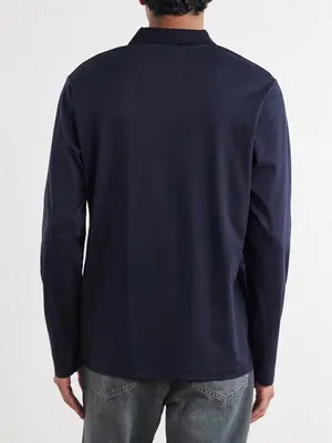 Nn07 Paul 3525 Organic Cotton-jersey Polo Shirt - Blue