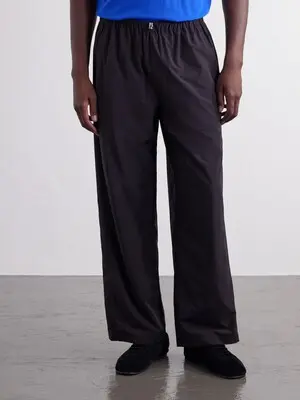 Literary Sport Nelson Straight-leg Shell Drawstring Trousers